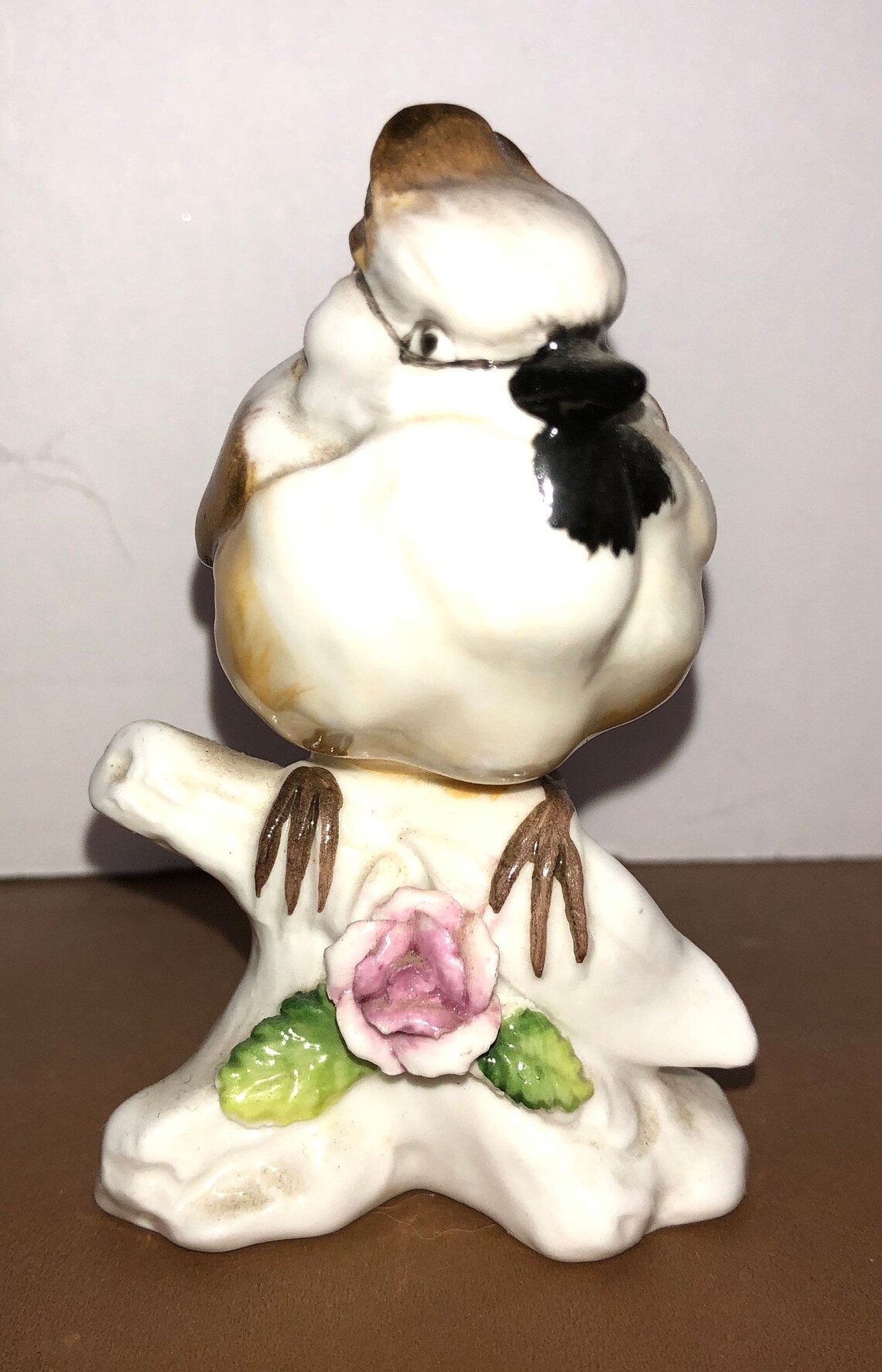 Vintage Porcelain Brown Fat Bird Ceramic Bird Bird on Branch - Etsy