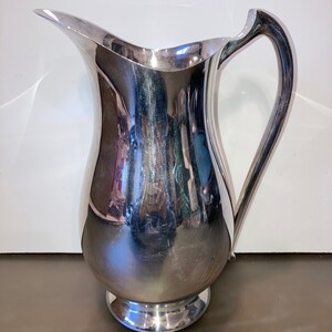 Mid Century Sheffield Silver Plate Pitcher, Sheffield USA Footed Silver ...