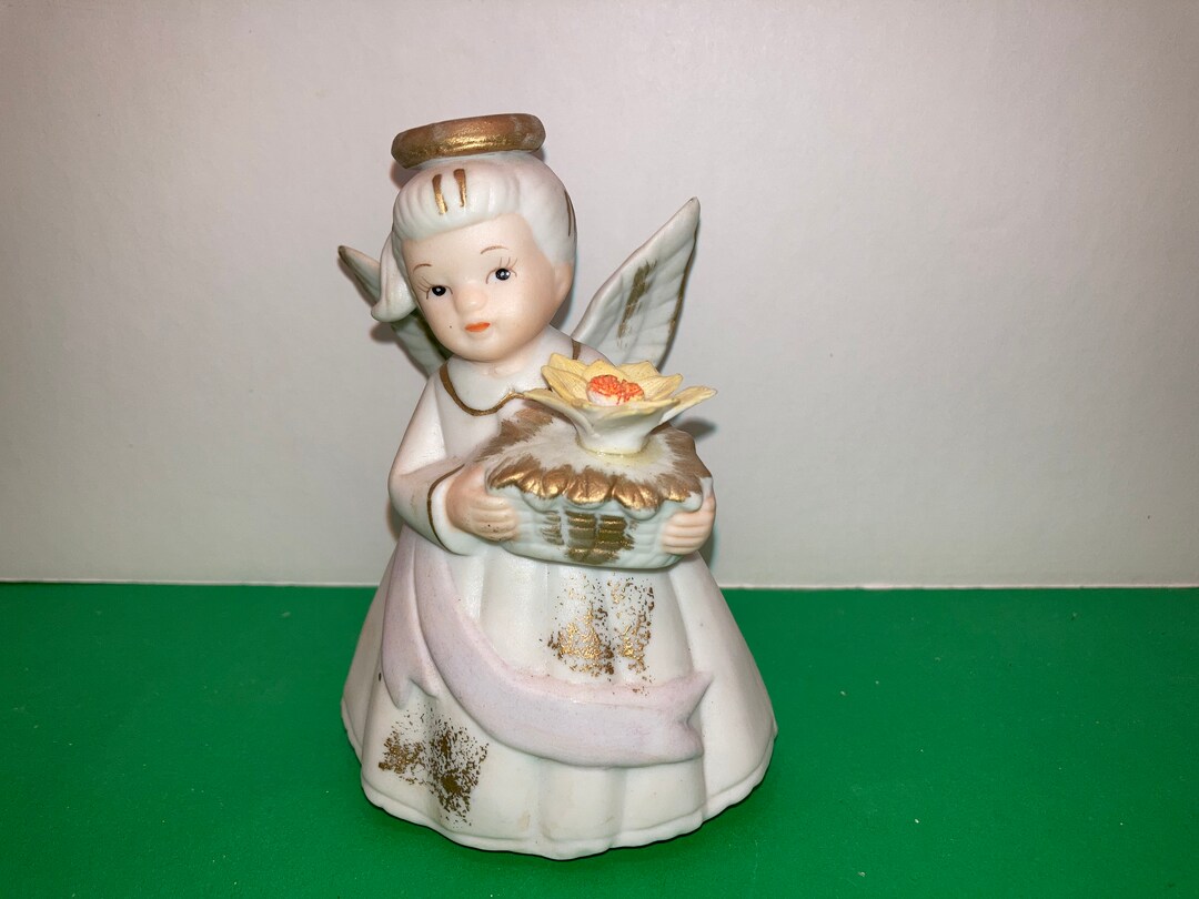 Vintage Lefton Angel, Vintage Porcelain Lefton Yellow Flowers, Japan ...