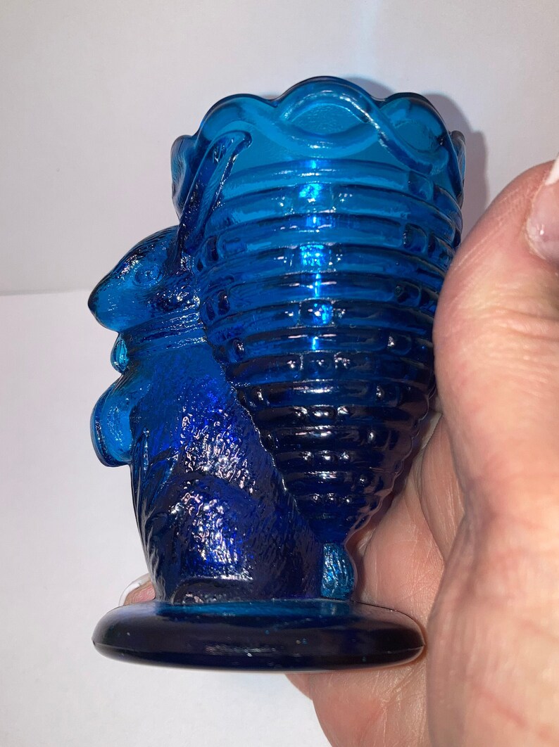 Fenton Glass Bunny Rabbit Egg Cup Fenton Colonial Blue Glass - Etsy