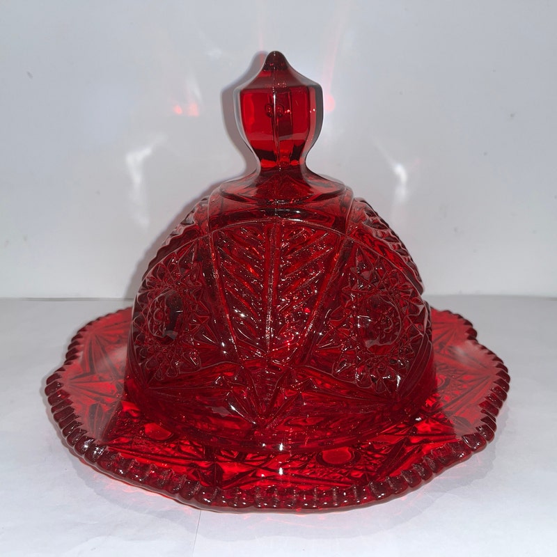 Red Butter Dish - Etsy