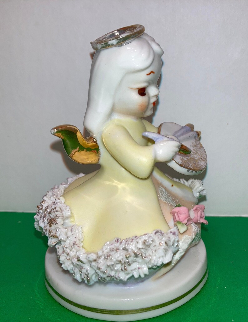 Vintage Lefton Angel Artist, Lefton Spaghetti Angel Figure, Japan Angel ...