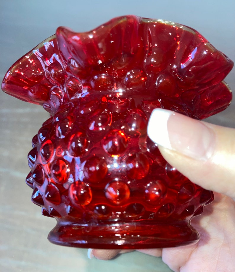 Fenton Orange Art Glass Hobnail Vase Vintage Fenton Orange | Etsy