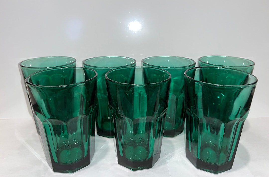 7 Libbey Duratuff Gibraltar Tumblers, Vintage Duratuff Juniper Flat ...