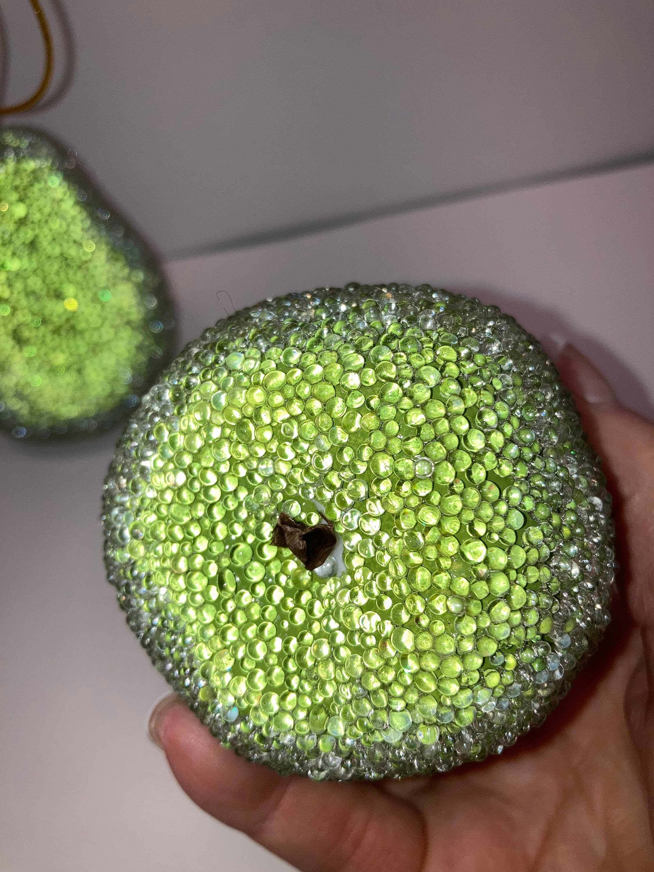 2 Vintage Beaded Fruit Green Beaded Pear Beaded Pear Beaded - Etsy