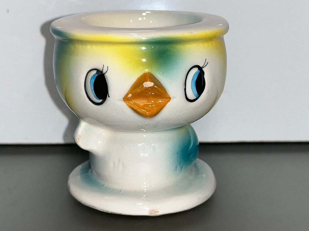 Vintage Anthropomorphic Chick Egg Cup, Vintage Anthropomorphic Bird Egg ...