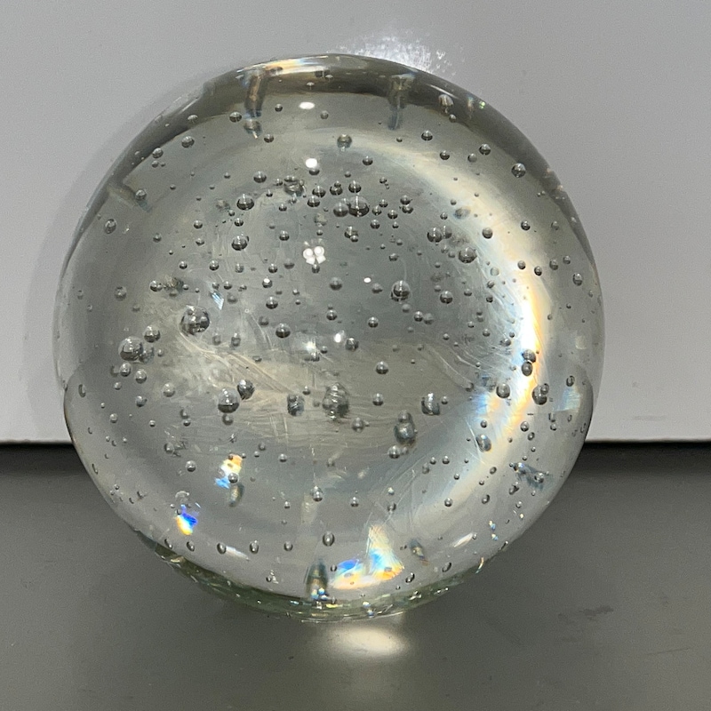 Clear Glass Paperweight - Etsy