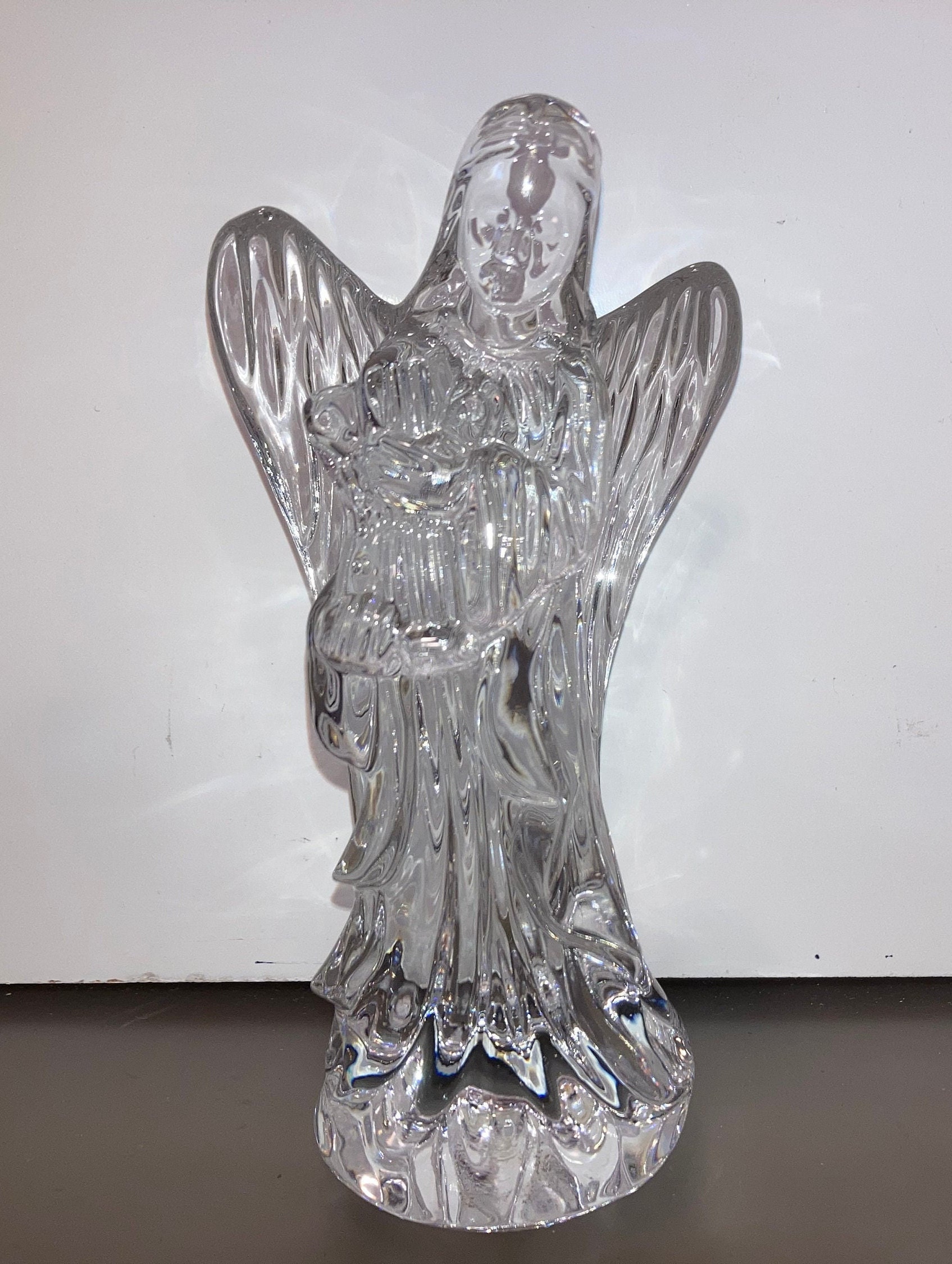 Vintage Waterford Crystal Angel With Harp Signed Waterford - Etsy