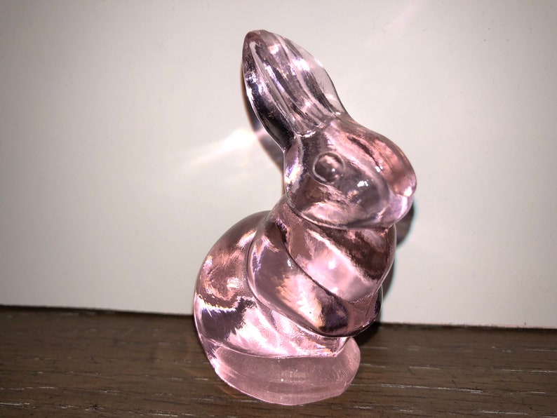 Fenton Pink Bunny Rabbit Figure Vintage Fenton Clear Pink - Etsy