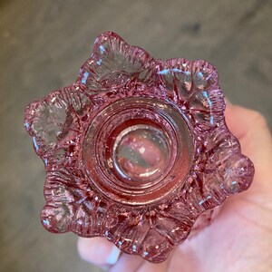 Vintage Fenton Pink Glass Cabbage Candle Holder, Pink Glass Votive, 4 1 ...