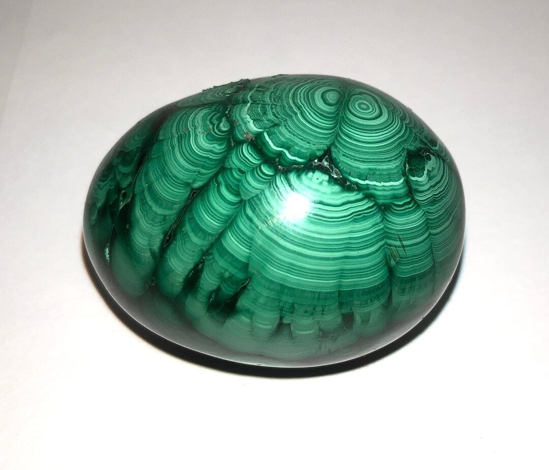 3 1/2" Polished Malachite Egg, Hand Cut Polished Natural Malachite Egg ...