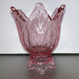 Vintage Fenton Pink Glass Cabbage Candle Holder, Pink Glass Votive, 4 1 ...