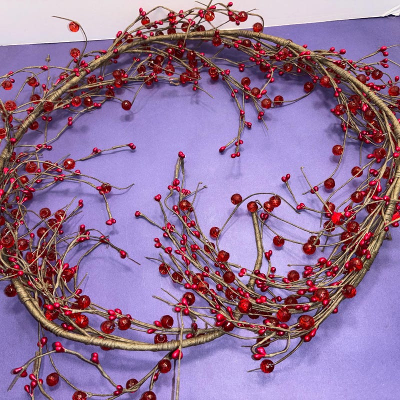 Red Beaded Garland - Etsy