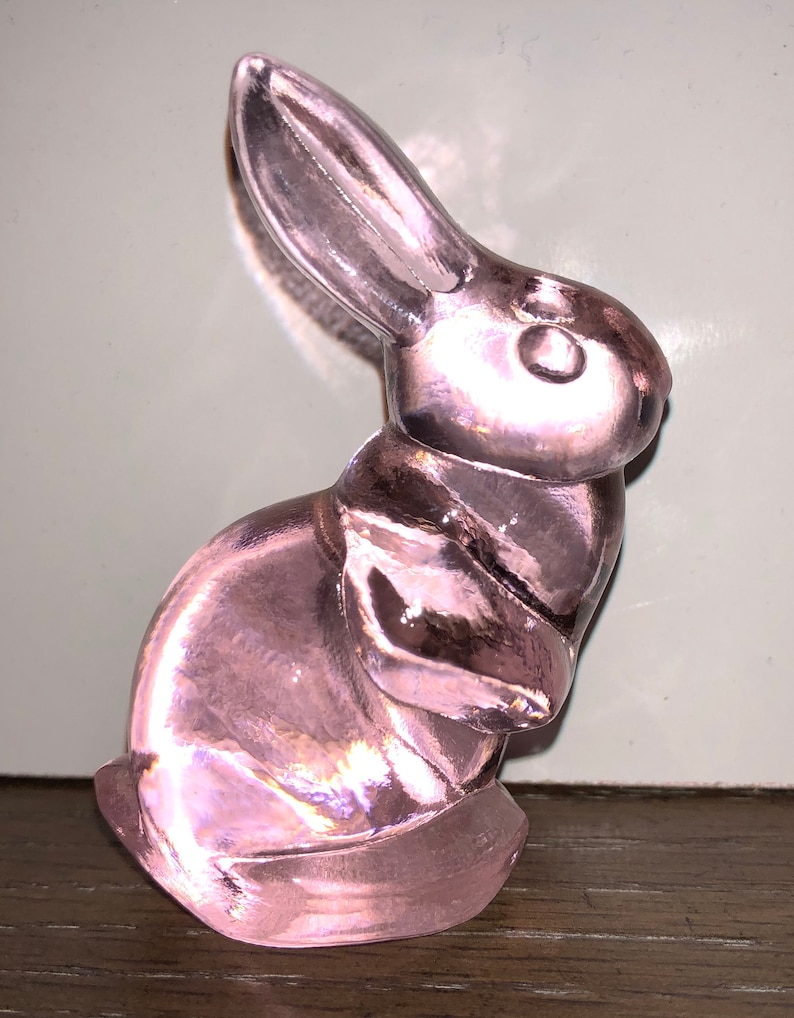 Fenton Pink Bunny Rabbit Figure Vintage Fenton Clear Pink | Etsy