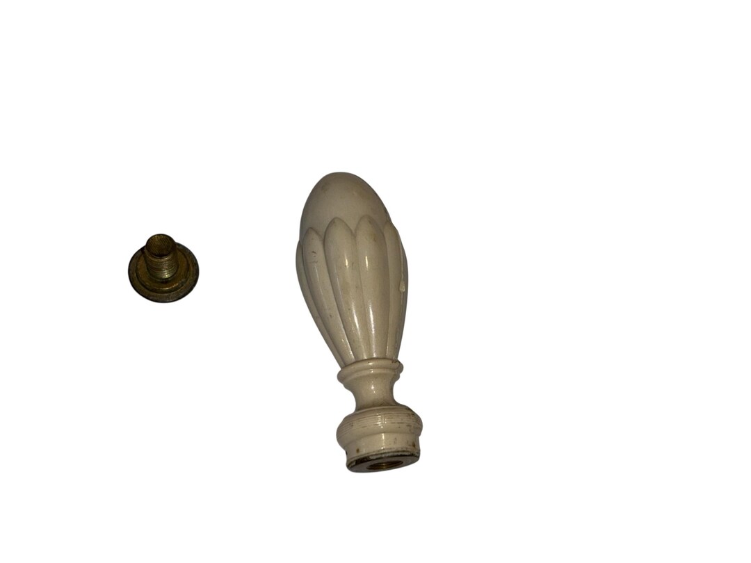 Antique Bakelite Cream Finial, Bakelite Finial, Oval Art Deco Finial - Etsy