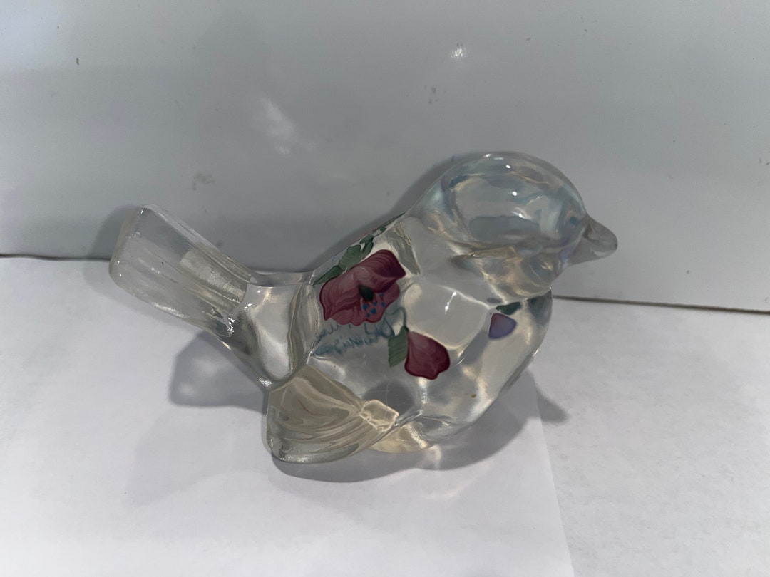 Fenton French Sweet Pea Bird Figure, Vintage Signed Fenton Painted Bird ...