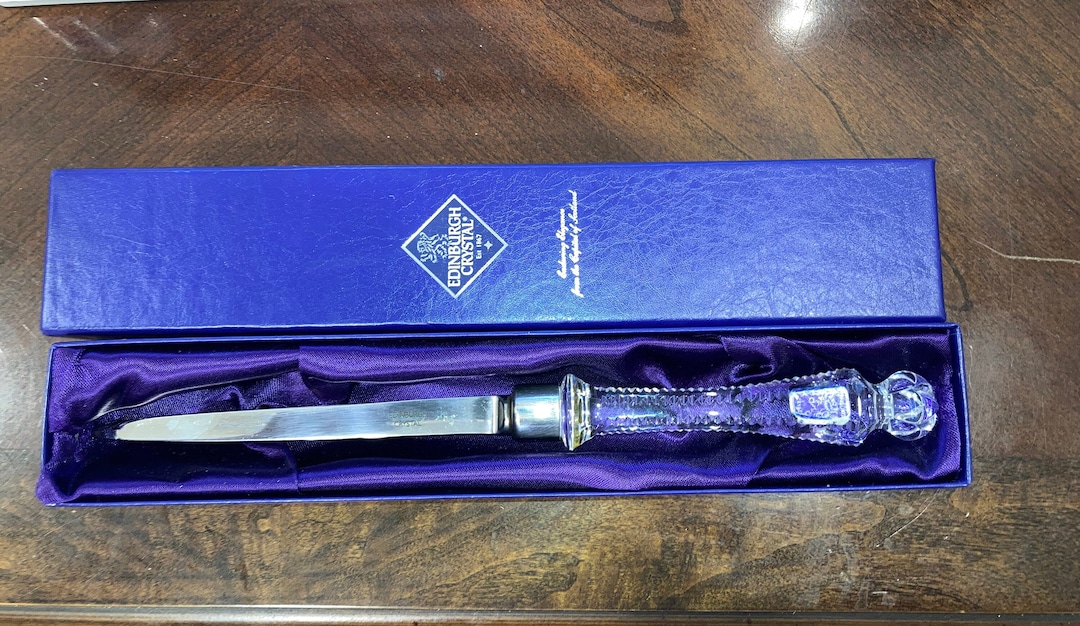 Edinburgh Crystal Letter Opener, Scotland Crystal Letter Opener, 10 1/2 ...