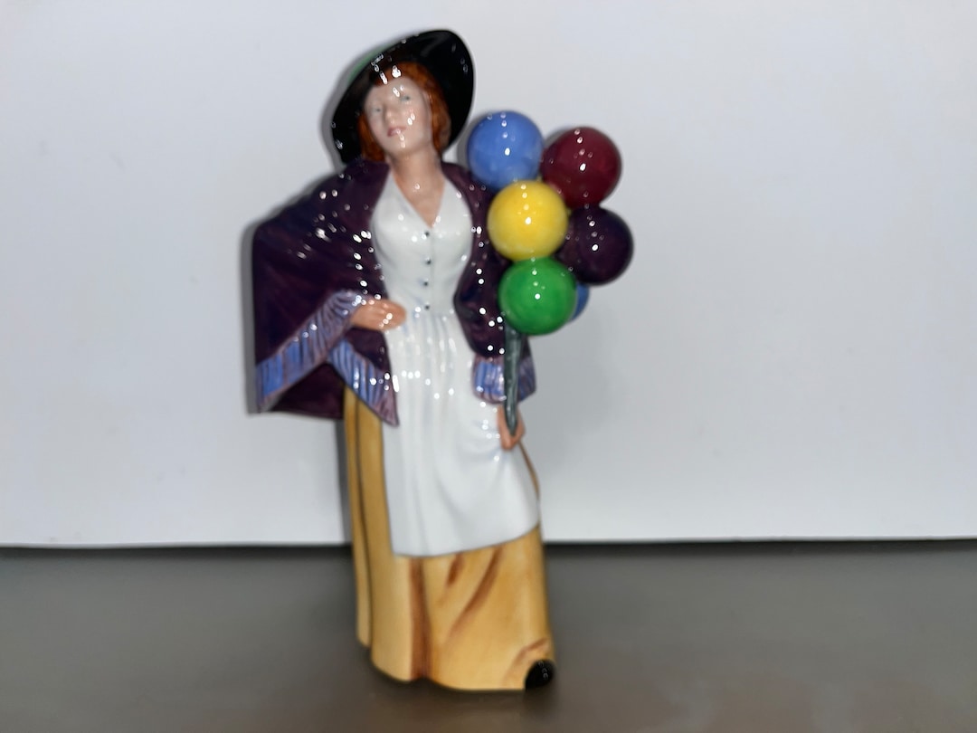 Royal Doulton Balloon Lady, Vintage Med Century Royal Doulton Figure ...