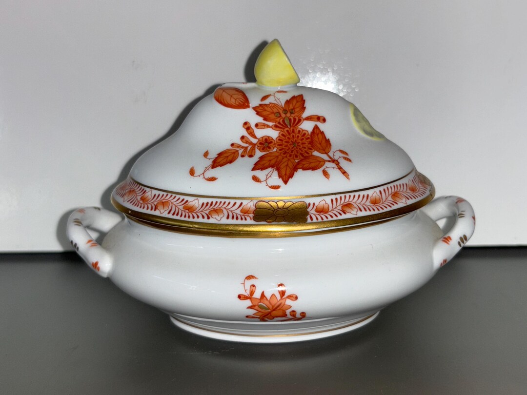 Vintage HEREND Chinese Bouquet Lidded Trinket, Herend 6017, Herend ...