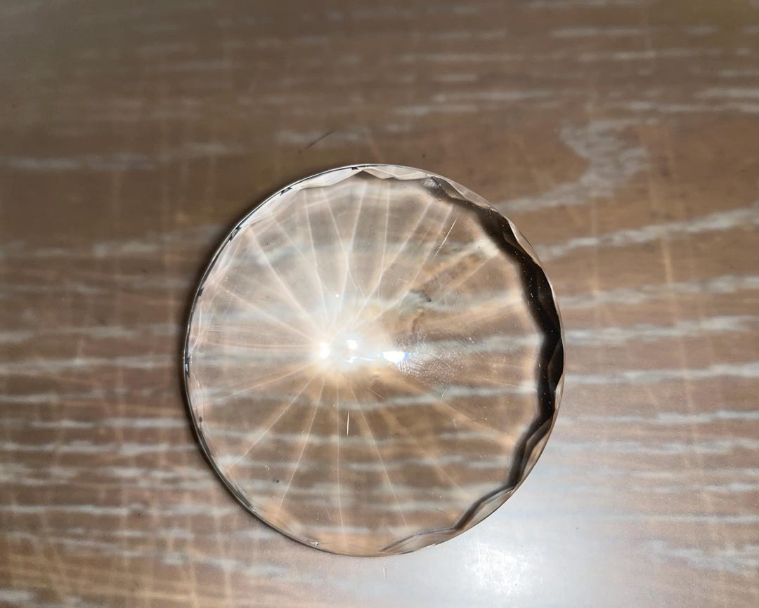 Vintage Flat Diamond Paperweight, Flat Diamond Paperweight, 3" Round ...