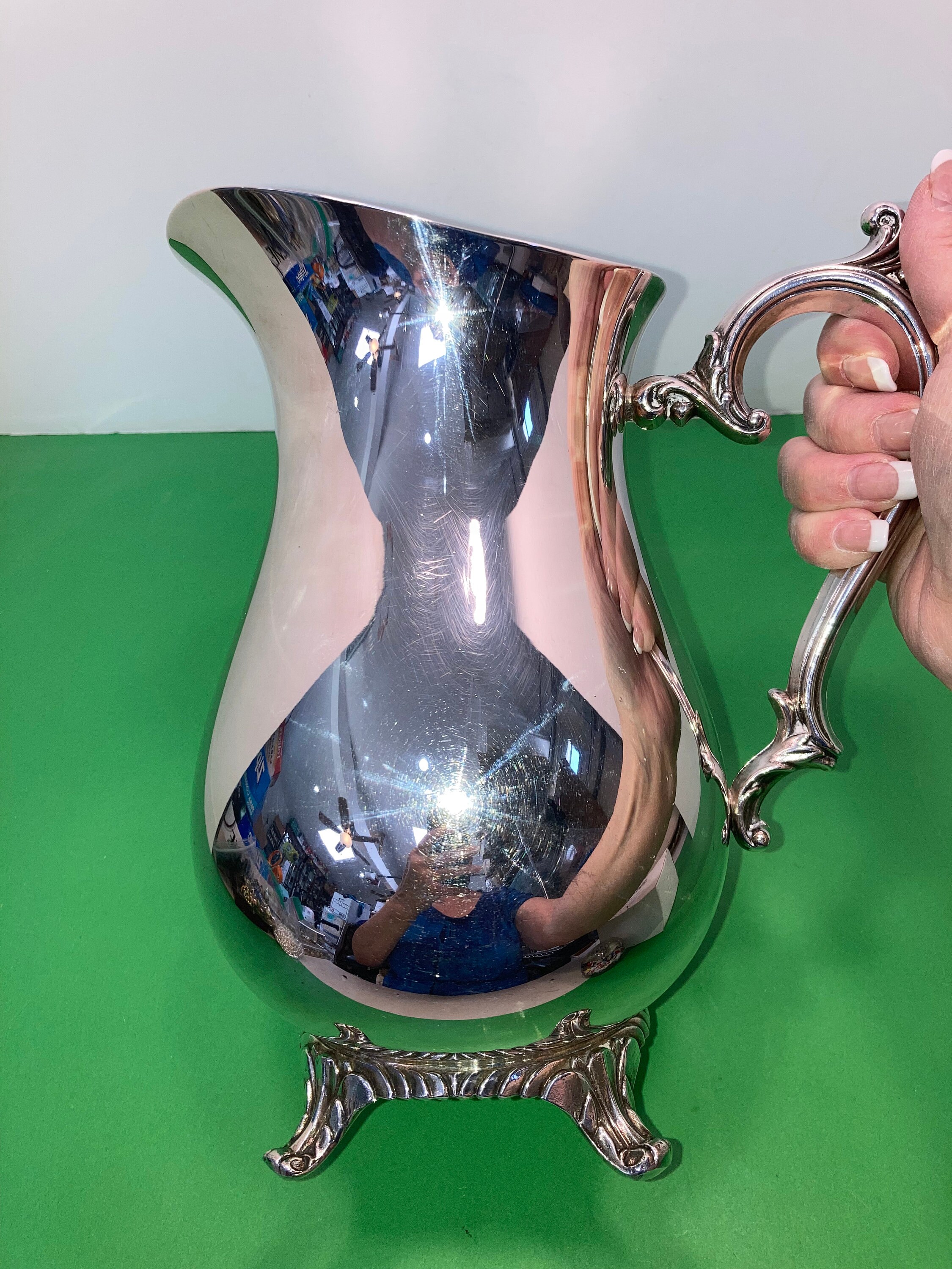 Vintage Silver Plated WM Rogers Footed Water Pitcher Silver - Etsy