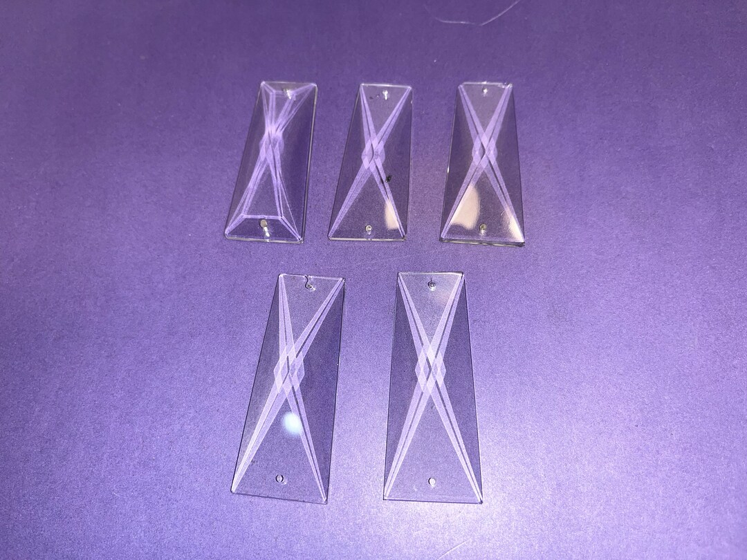 5 Pieces of Antique Crystals, Antique Crystals Lot, Antique Chandelier ...