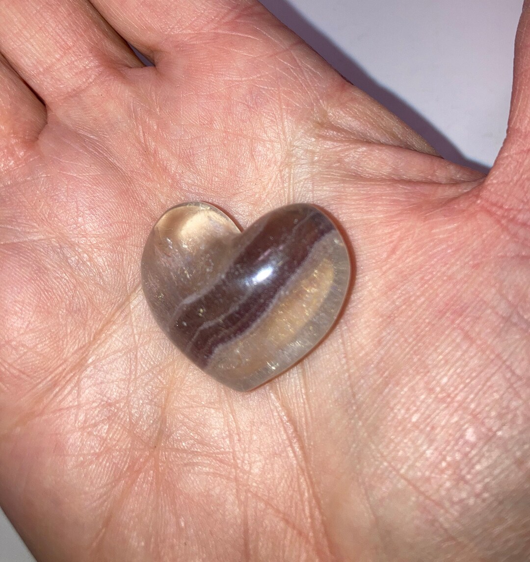 Stone Heart, 1 1/4" Stone Heart, Puffy Heart Shaped Natural Gemstone ...