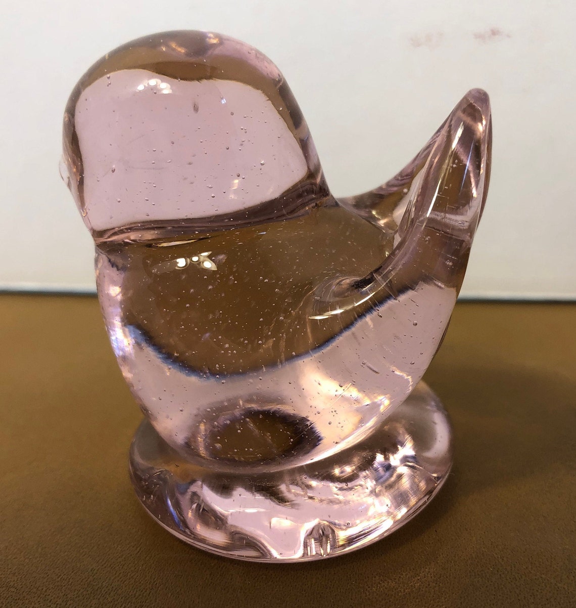 Pink Glass Bird Pink Bird of Hope Leo Ward Pink Glass Bird | Etsy
