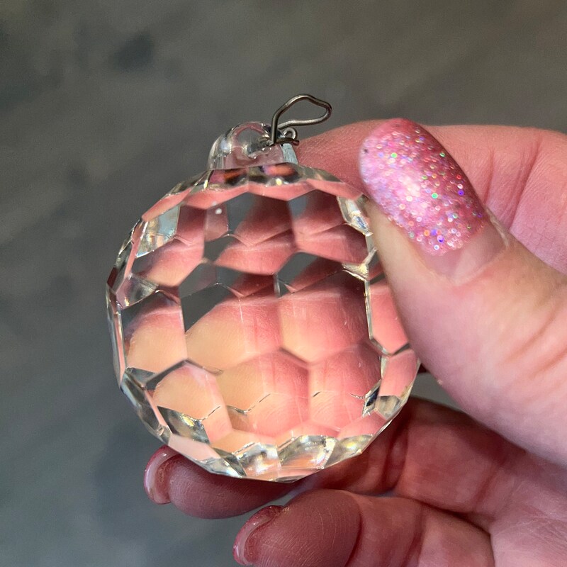 Faceted Crystal Ball - Etsy
