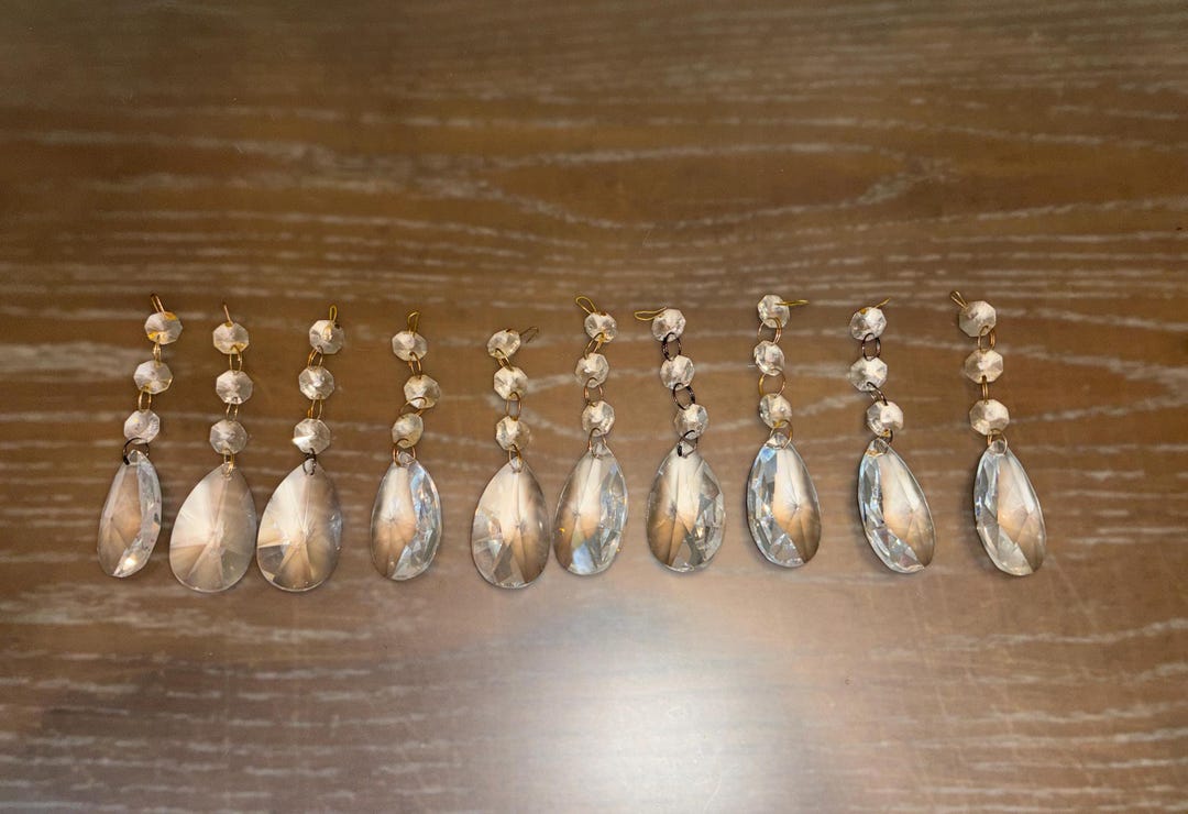 10 Teardrop Puffy 4 1/4" Teardrop Prism Sets, 2" Puffy Teardrop Prisms ...