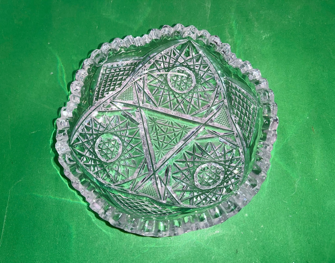 Antique American Brilliant Stars Candy, ABP Sawtooth Candy Dish, ABP ...