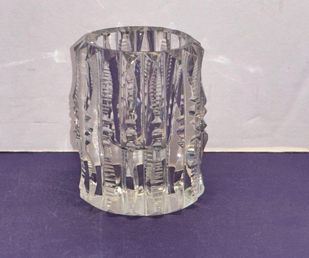Antique Cut Glass Toothpick, ABP Toothpick, Notched Glass Toothpick ...