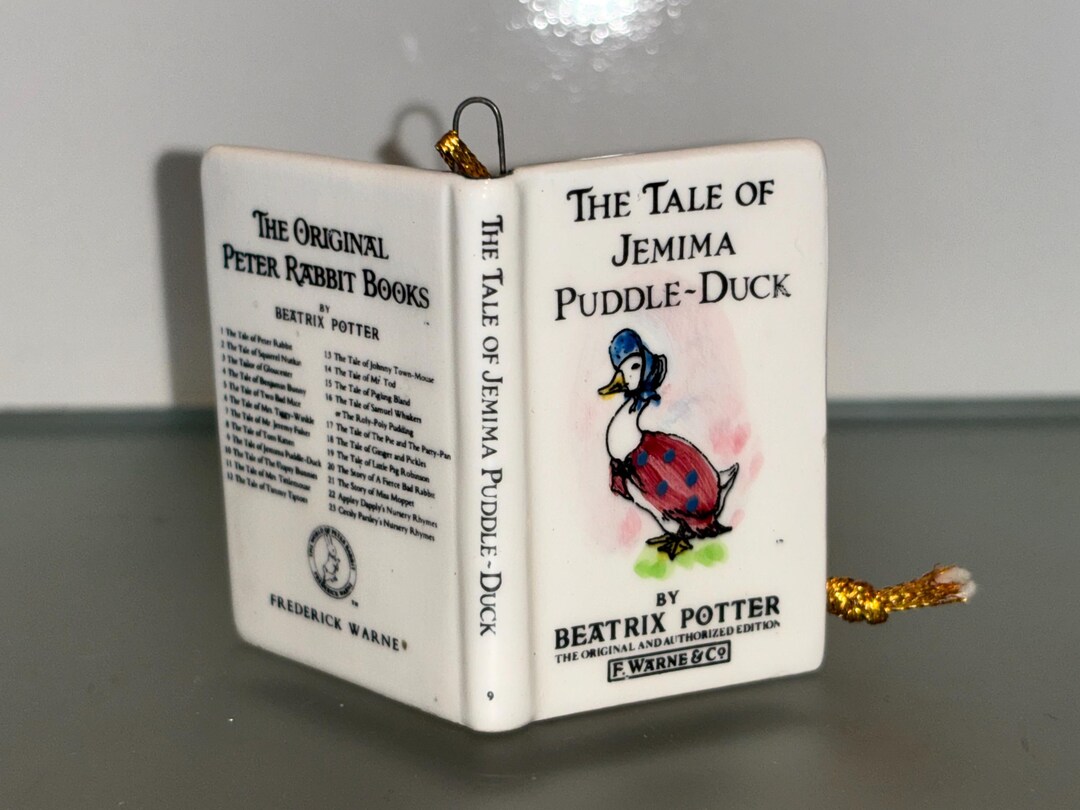 Vintage Beatrix Potter Jemima Puddle Duck Book Ornament, Beatrix Potter ...