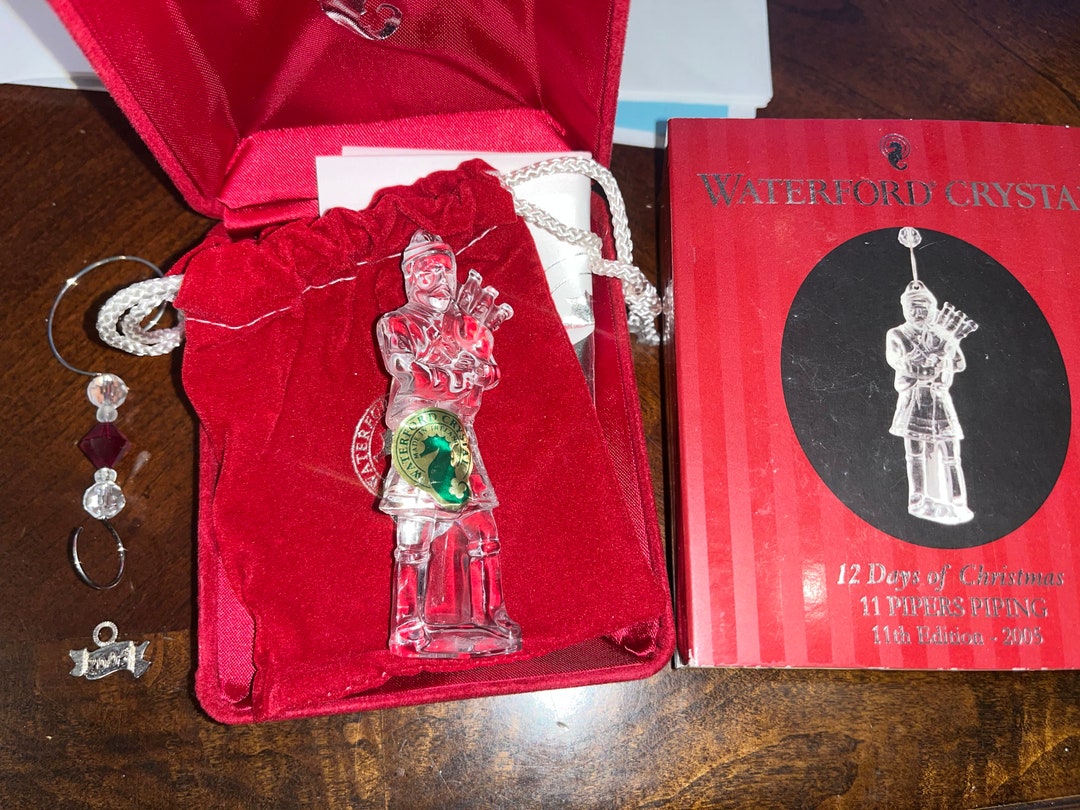 Vintage Waterford Crystal 2005 Ornament, Waterford 11 Pipers Piping ...