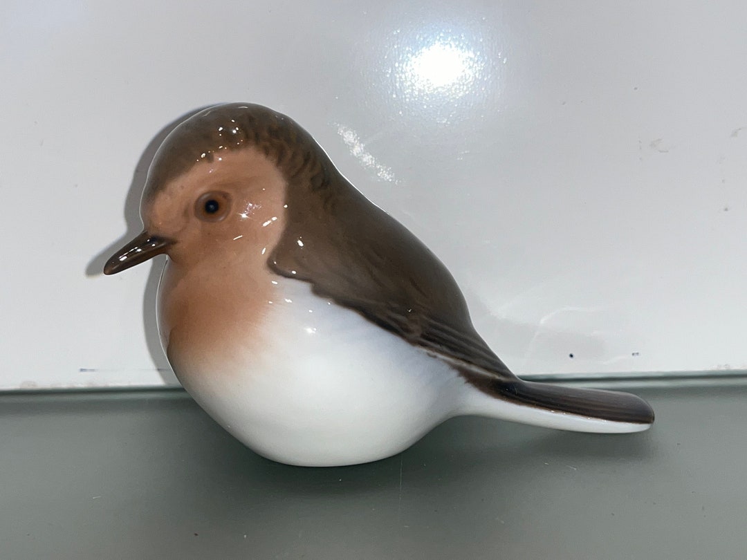 Vintage Royal Copenhagen Porcelain Robin, Royal Copenhagen Fat Bird ...