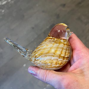 Joe St Clair Art Glass Bird, Gold Art Glass Bird Joe St Clair, Gold ...