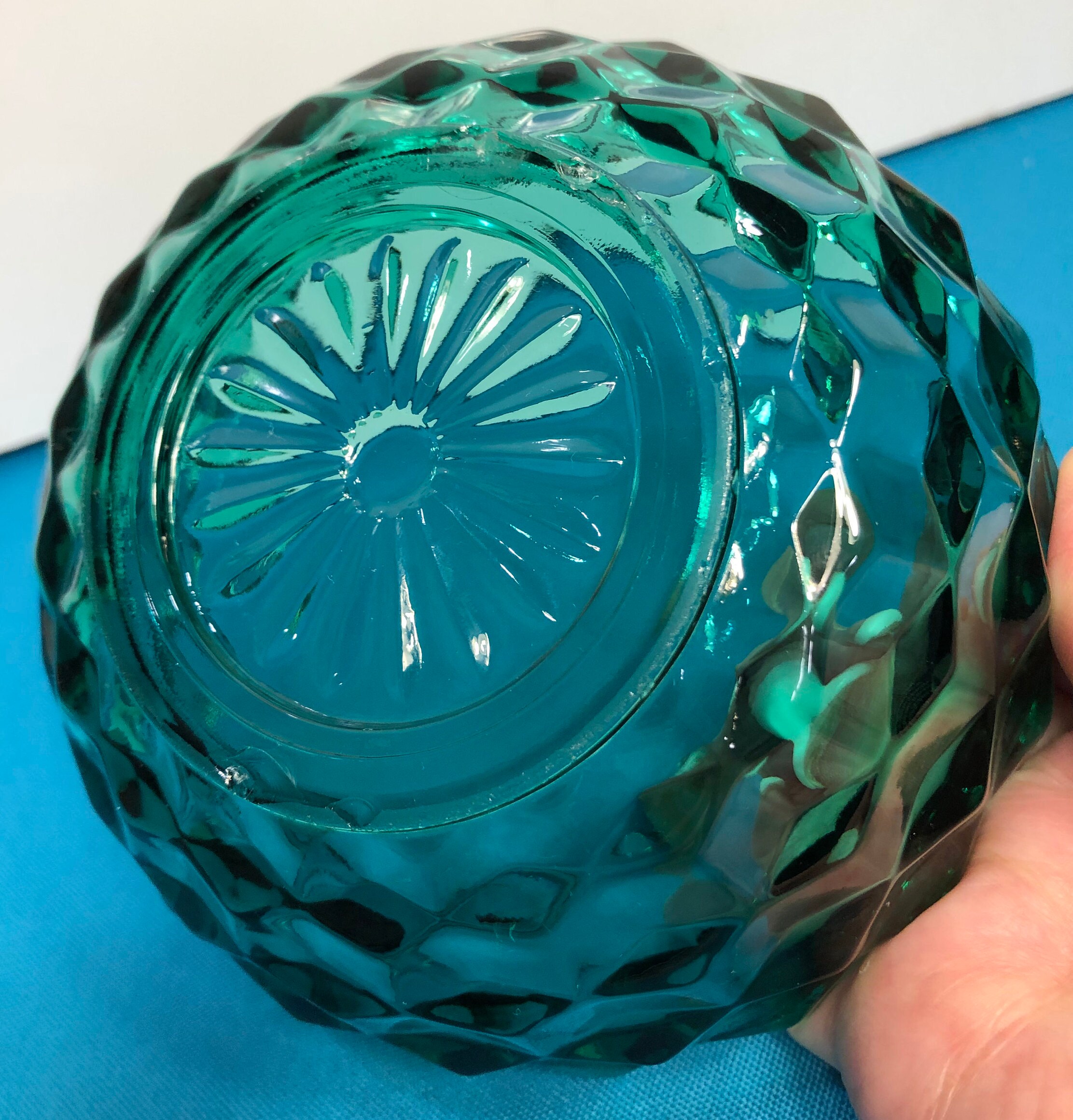 Vintage Fostoria Teal Green Covered Candy Fostoria American - Etsy