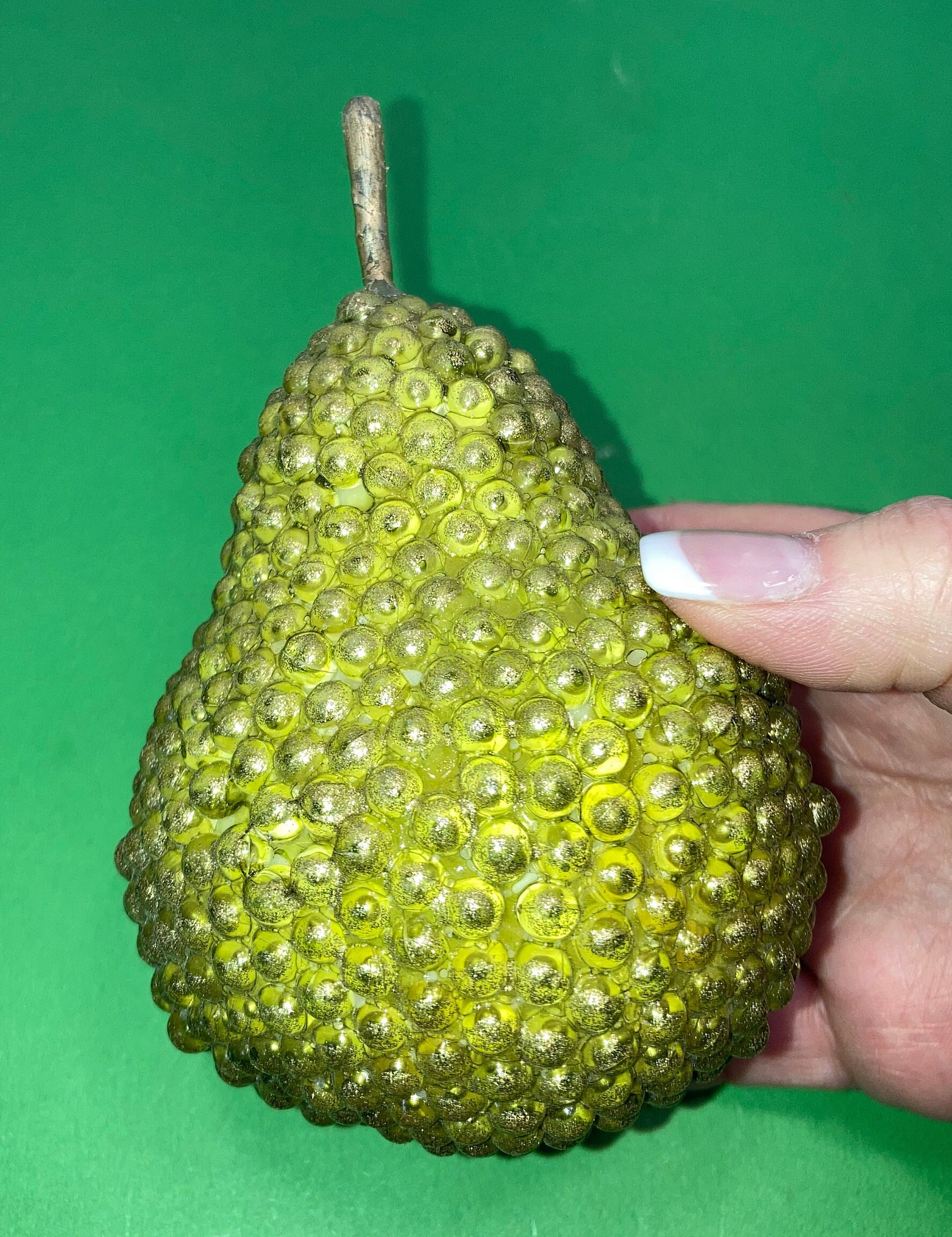 2 Piece Vintage Beaded Fruit Beaded Pears Large Bead Faux - Etsy