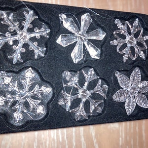 6 Glass Snowflake Ornaments Handcrafted Clear Glass - Etsy