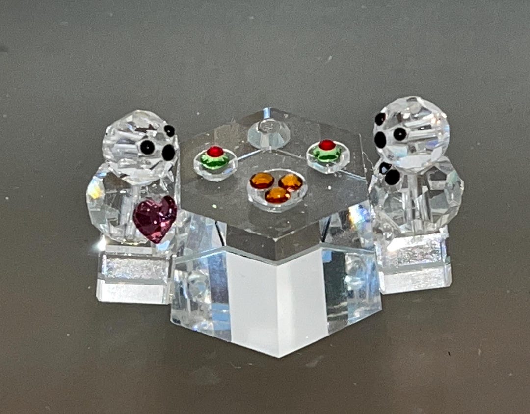 Iris Arc Dining Couple, Swarovski Crystal Dining Lovers, Swarovski ...