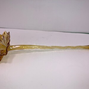 Art Glass 15 Flower Stem, Hand Blown Iridescent Gold Flower Vessel, Art ...