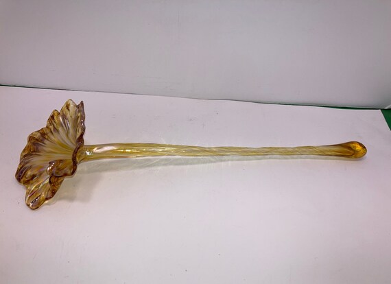 Art Glass 15 Flower Stem Hand Blown Iridescent Gold - Etsy