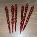 6 Vintage Red Spiral Icicles, Red Gold Tinsel Icicle Ornaments ...