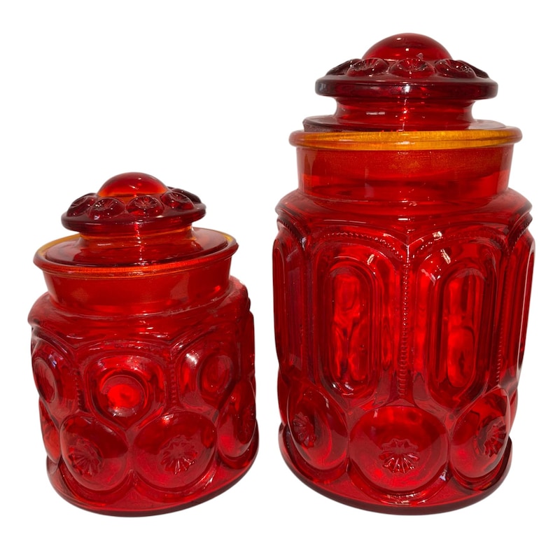 L.e. Smith Glass Canisters - Etsy