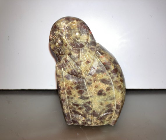 Carved Stone Aztec Owl 3 1/2 Stone Owl Carved Mexican - Etsy