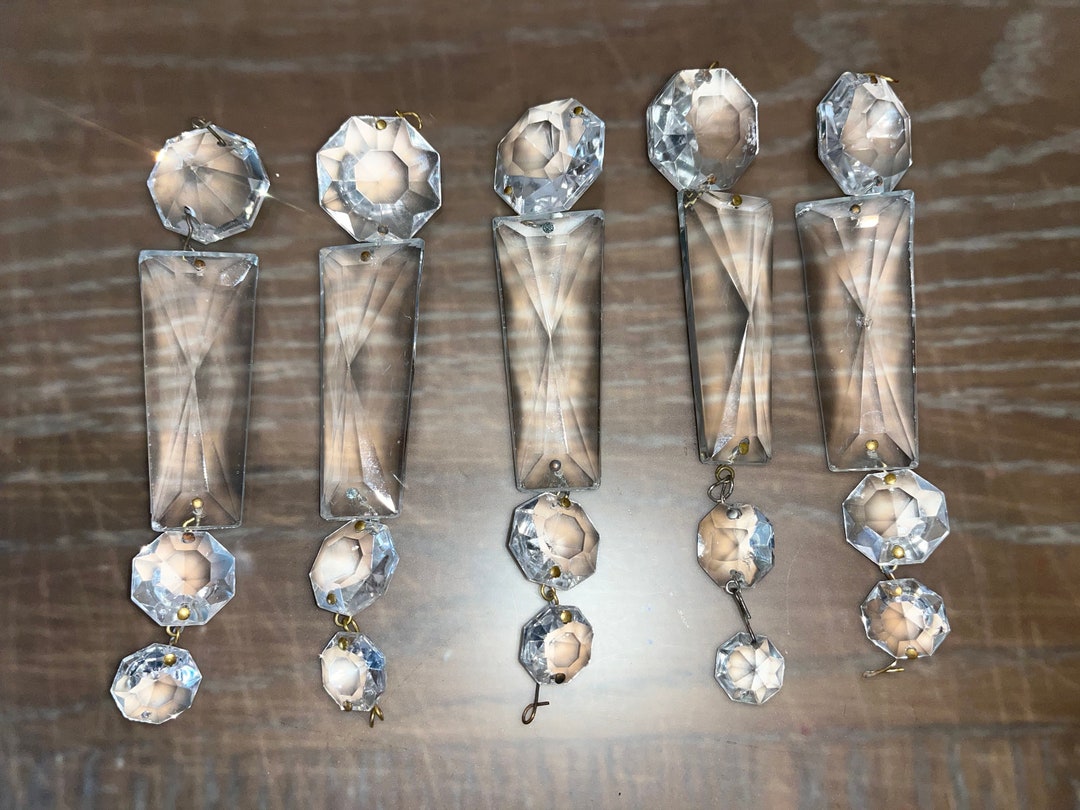 5 Square Prism Sets, Rectangle Antique Crystals, Antique Crystals Lot ...