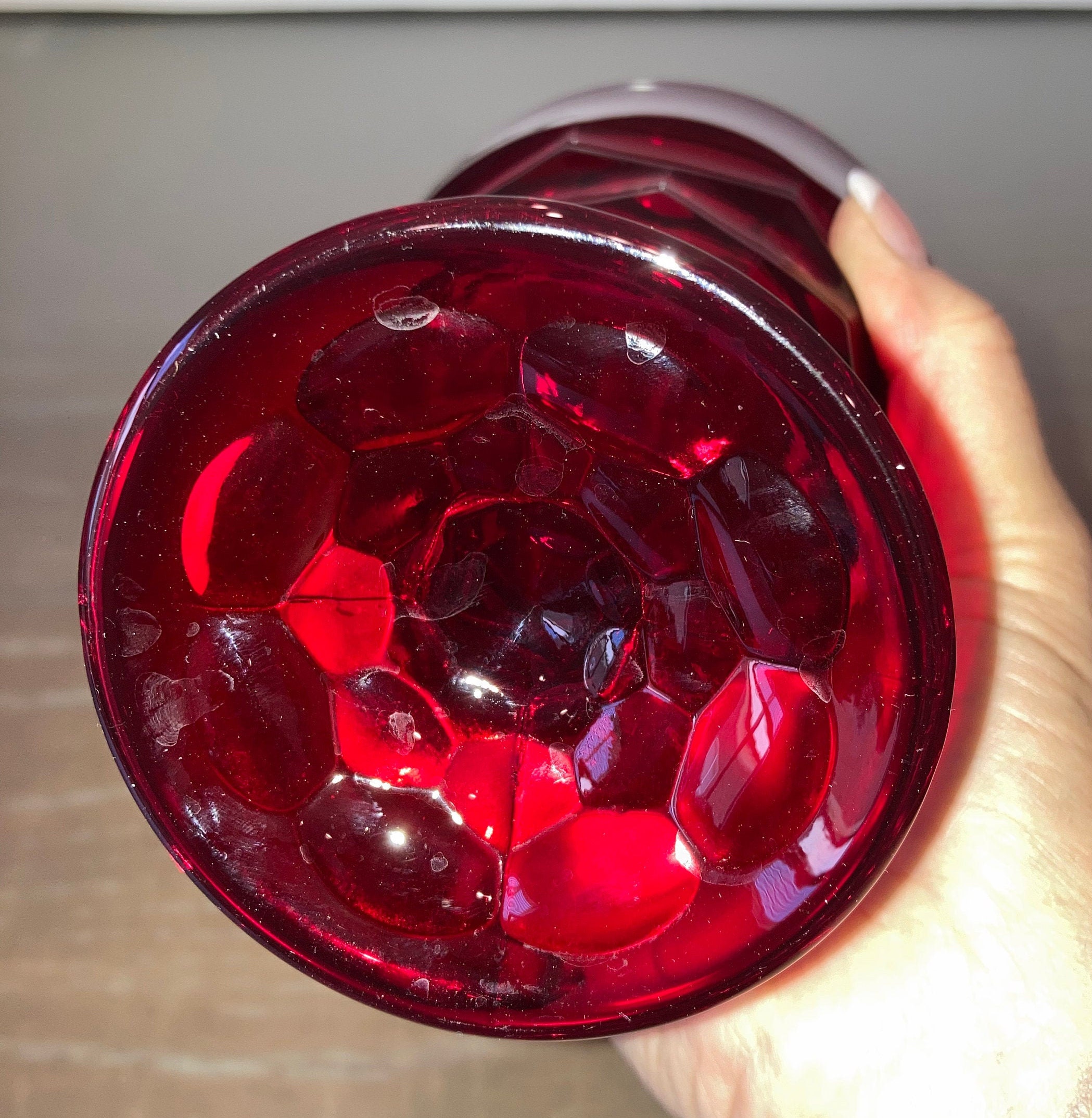 Vintage Viking Ruby Red Lidded Candy Viking Georgian | Etsy