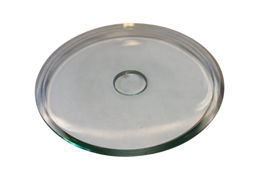 Beveled Bobeche, 5 1/2" Bobeche, Glass Candle Cup Drip Protector ...