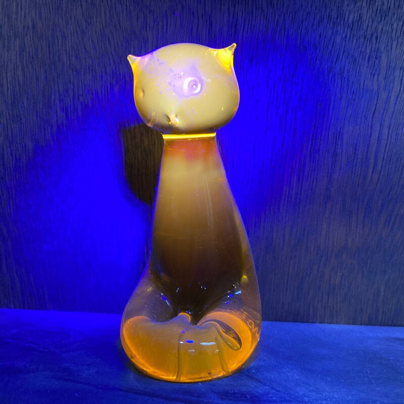 Glass Cat Figurine - Etsy