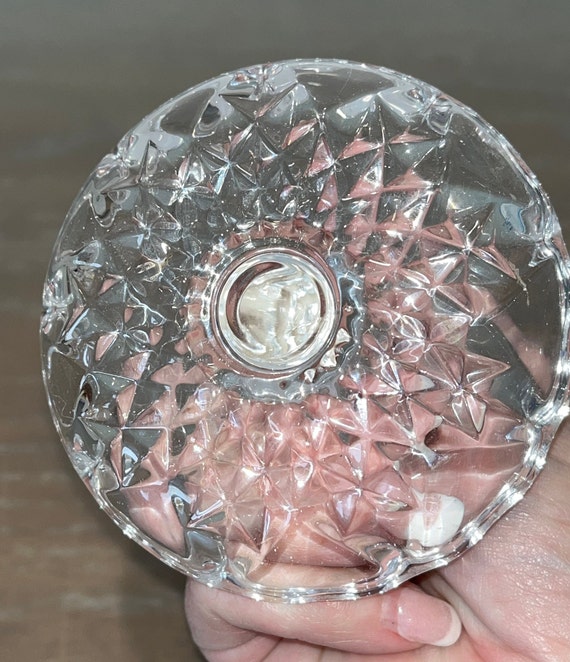 Vintage Scalloped Starburst Ring Dish, Glass Ring Hol… - Gem